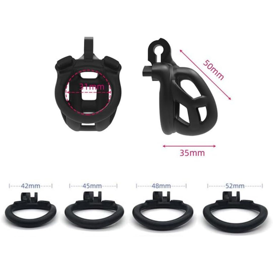 White Mini, Small, Size Chastity Cage for Indian Men | Discreet ...